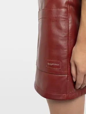 Zadig&Voltaire Jaime Leather Skirt - Cherry