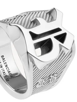 Balenciaga Chevalier Melrose Ring - Silver