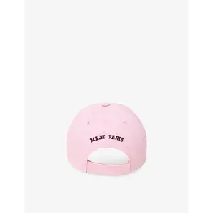 Maje Cotton Baseball Cap With Logo Embroidery