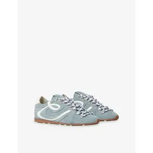Claudie Pierlot Swing Suede Trainers - Sky