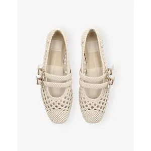 Dolce Vita Baylee Grommet Leather Ballet Flats - White/oth