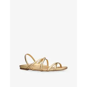 PEDRO GARCIA Biddy Leather Sandals - Gold
