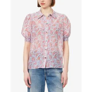 ME+EM Paisley-print Cotton And Silk Shirt