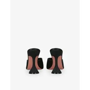 Amina Muaddi Lupita 95 Satin Heeled Mules
