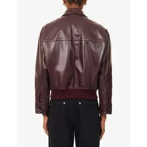 Bottega Veneta Intrecciato-collar Leather Bomber Jacket - Jam