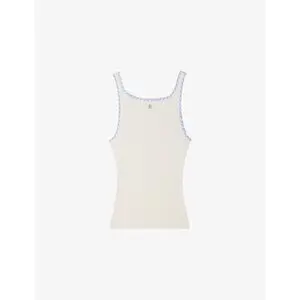 Sandro Square-neck Ribbed Knitted Vest Top