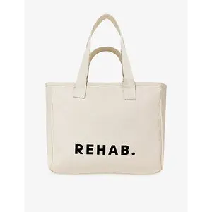 REHAB Logo-print Cotton-canvas - Tote Bag