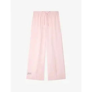 Sandro Wide-leg Drawstring-waist Trousers - Light Pink