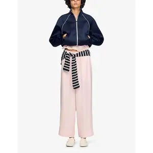 Sandro Wide-leg Drawstring-waist Trousers