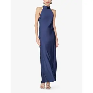 OMNES Seychelles Halterneck Maxi Dress - Navy