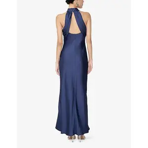 OMNES Seychelles Halterneck Maxi Dress - Navy