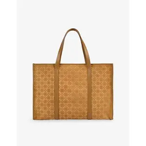 Sandro Square Cross Leather Shopper Bag
