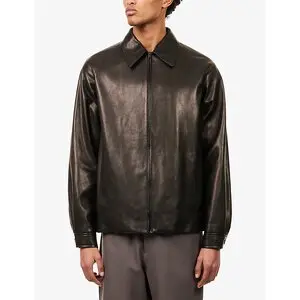 THE ROW Mount Raglan-sleeve Leather Jacket - Black