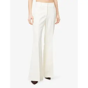 Gabriela Hearst Rhein Flared Wool Trousers - Ivory