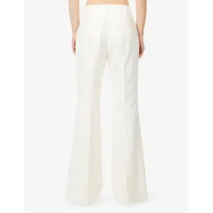 Gabriela Hearst Rhein Flared Wool Trousers - Ivory