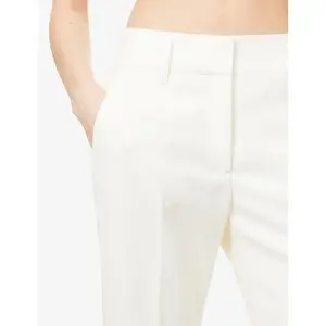 Gabriela Hearst Rhein Flared Wool Trousers - Ivory