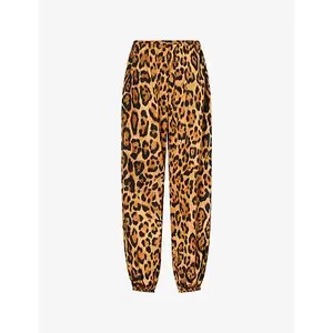 Alaïa Leopard-print Balloon Nylon Trousers - Noir/caramel