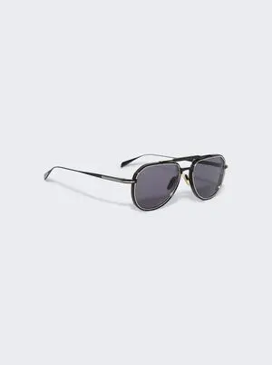 JACQUES MARIE MAGE Commander Aviator Sunglasses - Grey