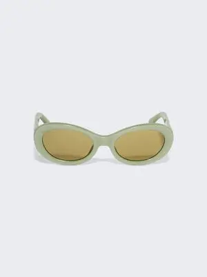 Dries Van Noten Oval Sunglasses - Yellow