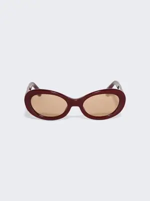 Dries Van Noten Oval Sunglasses - Red
