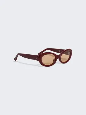 Dries Van Noten Oval Sunglasses - Red