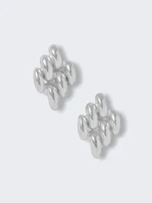 THE YSSO Mini Link Earrings - Silver