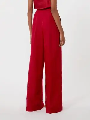 Max Mara Silk Organza Trousers - Geranium