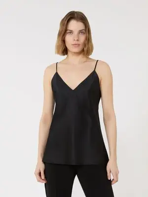 Max Mara Silk Satin Camisole Top - Black