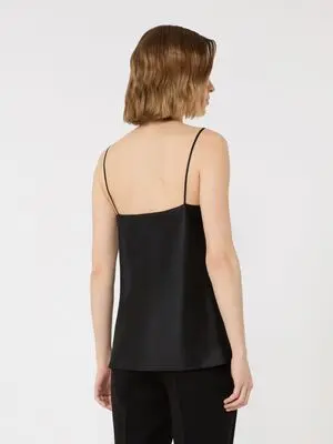 Max Mara Silk Satin Camisole Top - Black