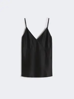 Max Mara Silk Satin Camisole Top - Black