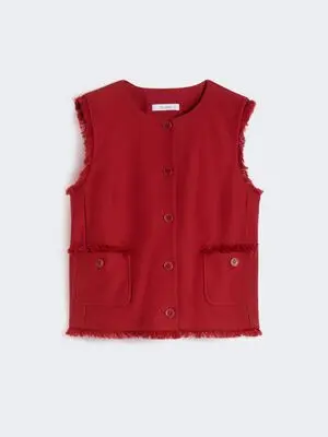 Max Mara Cotton Gabardine Jersey Gilet
