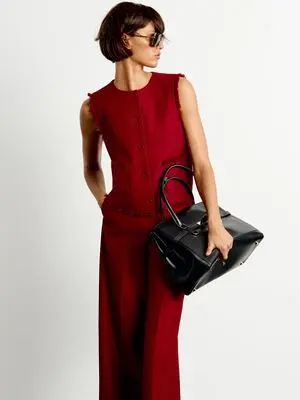 Max Mara Cotton Gabardine Jersey Gilet