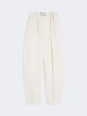 Max Mara Oversized Gabardine Trousers - Vanilla