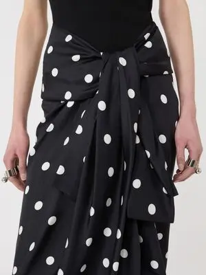 Max Mara Silk Twill Knot Skirt