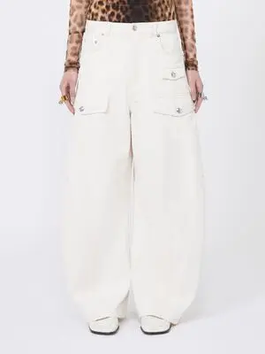 Max Mara Bull Denim Cargo Trousers