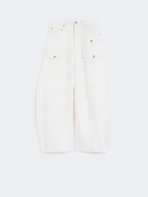 Max Mara Bull Denim Cargo Trousers