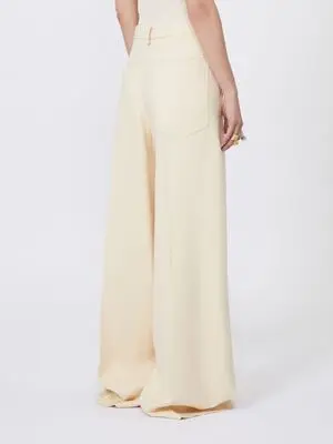 Max Mara Oversized Gabardine Trousers - Vanilla