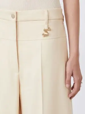 Max Mara Oversized Gabardine Trousers - Vanilla
