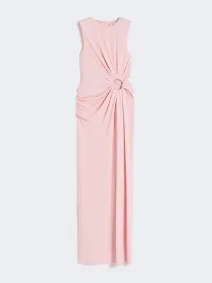 Max Mara Sleeveless Draped Jersey Dress - Pink