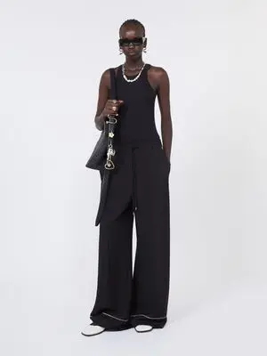 Max Mara Cotton And Silk Ribbed Vest Top