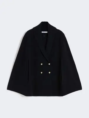 Women's Short Wool Jackets with Ribbed Collar
