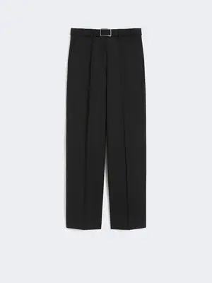 Max Mara Wide-fit Stretch Wool Gabardine Trousers