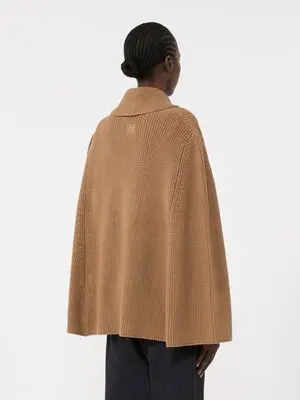 Max Mara Double-breasted Wool Cape - Camel