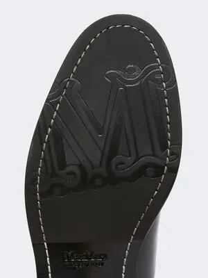 Max Mara Leather Chelsea Ankle Boots - Black