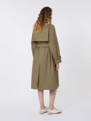 Max Mara Reversible Gabardine Trench Coat - Mud