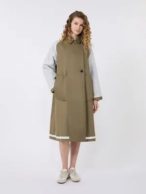 Max Mara Reversible Gabardine Trench Coat - Mud