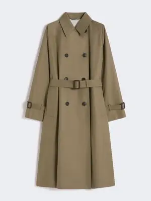 Max Mara Reversible Gabardine Trench Coat - Mud