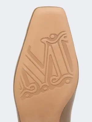 Max Mara Nappa Leather Ballerinas - Mud