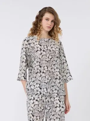 Max Mara Printed Silk Crêpe De Chine Blouse