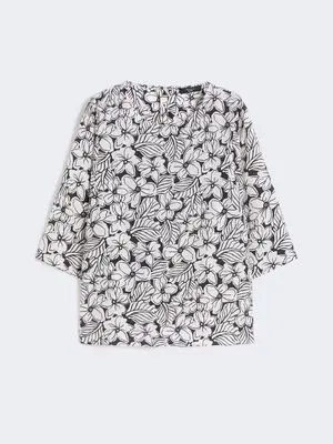 Max Mara Printed Silk Crêpe De Chine Blouse